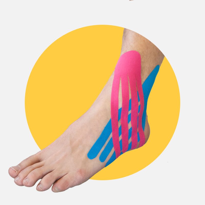 Tape forstuvet ankel med kinesiologi tape | Piece of Tape